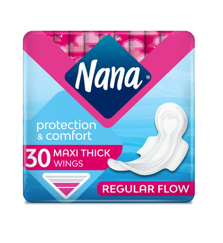 NANA MAXI THICK REGULAR WINGS 30 PADS | Rosh Medical Company